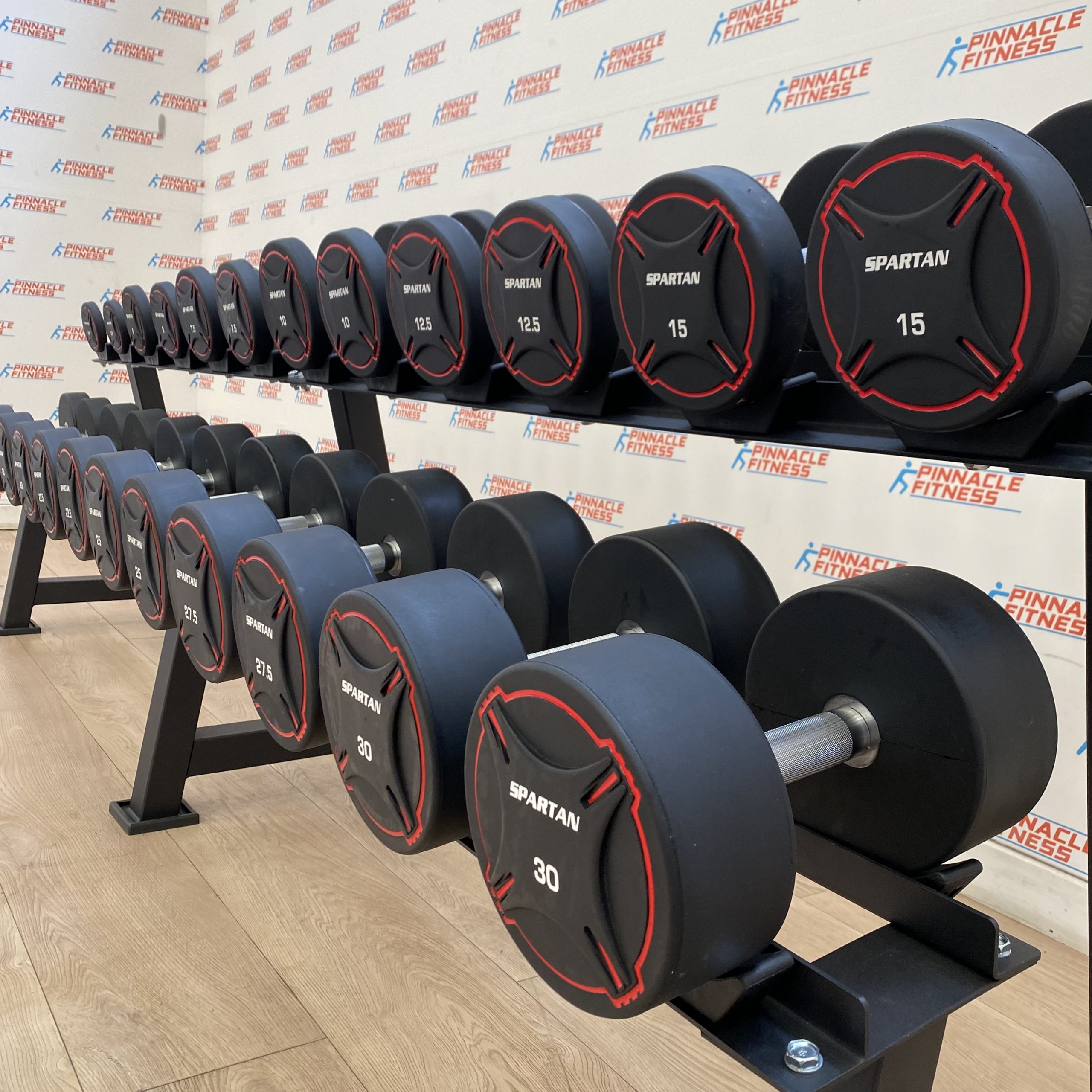 Commercial PU Dumbbell Set 2.5kg to 30kg by Spartan - Pinnacle Fitness